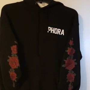 Sweaters | Phora Yours Truly Black Hoodie | Poshmark